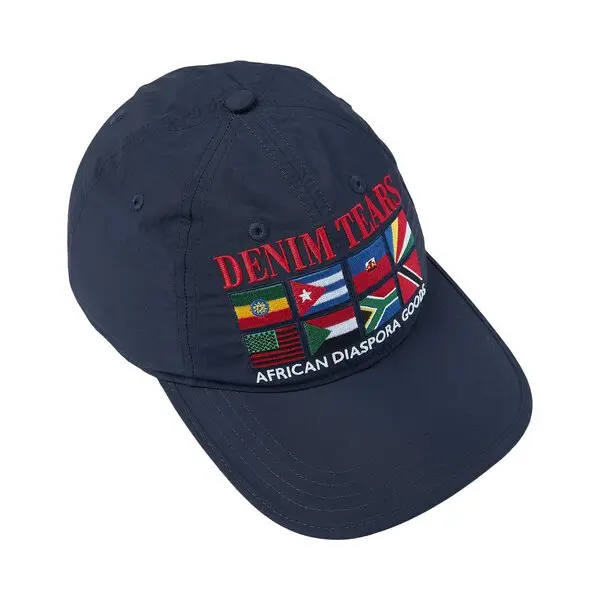 DENIM TEARS Diaspora Flags Cap 'navy - Blue