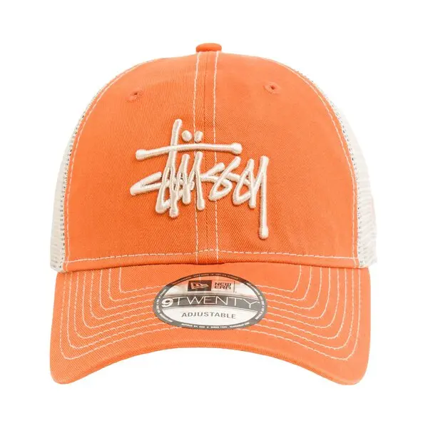 StÜssy 9twenty Washed Basic Trucker 'tangerine - Orange