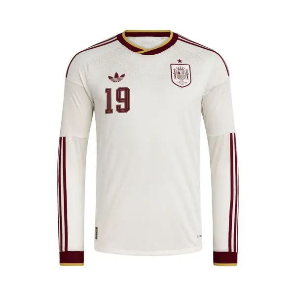 Adidas Spain 26 Away Authentic Yamal Long Sleeve Jersey 'off /soccr-seu-snj - White