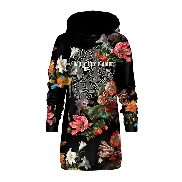 ALOHA FROM DEER Flowers Hoodie Oversize Hoodie Dress