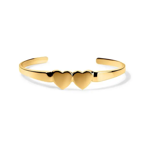 DÉCLARER Double Heart Cuff Vermeil - Gold