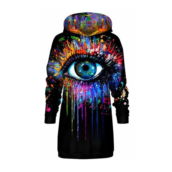 ALOHA FROM DEER Fullprint Oversize Hoodie Dress - Black