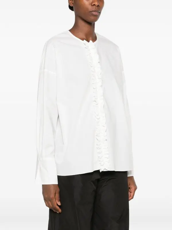 SUSANNE BOMMER Ruffled Cotton Blouse