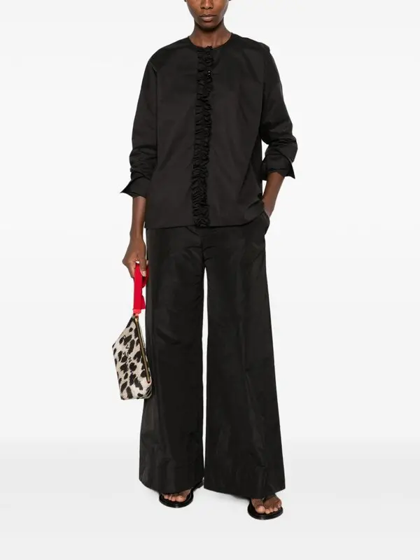 SUSANNE BOMMER Ruffled Cotton Blouse