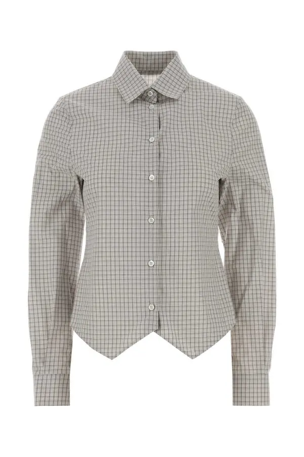 MAISON MARGIELA Embroidered Cotton Shirt - Checked