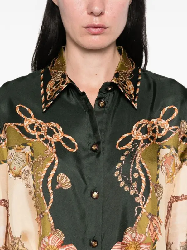 Zimmermann Valiant Printed Silk Shirt