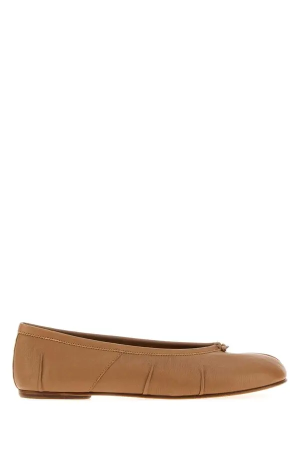 MAISON MARGIELA Tabi Leather Ballerinas - Camel
