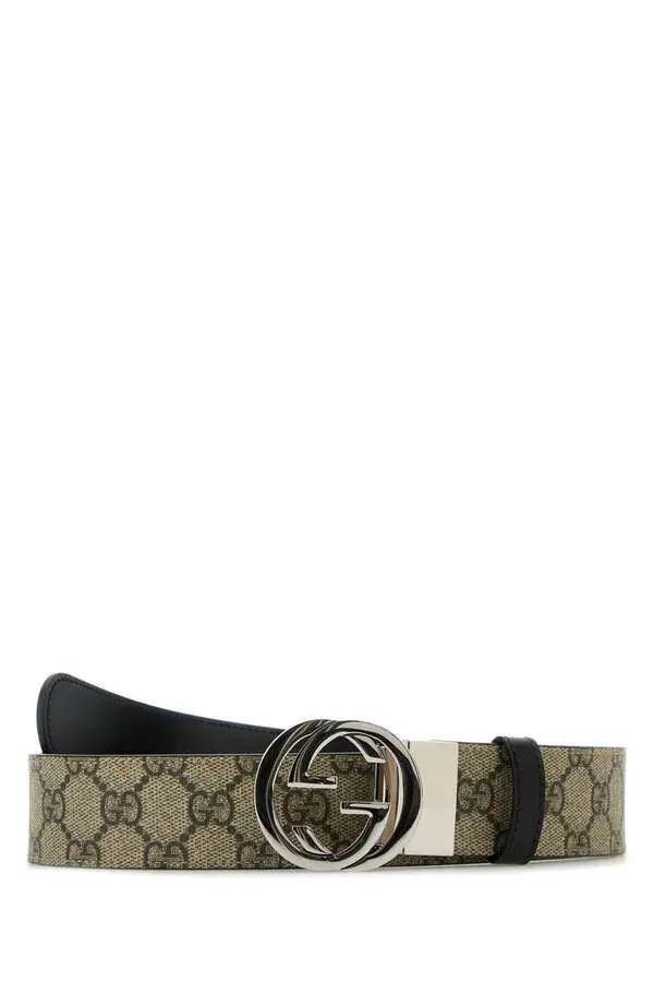 Gucci Gg Supreme Fabric Reversible Belt, 3.5 Cm - Printed