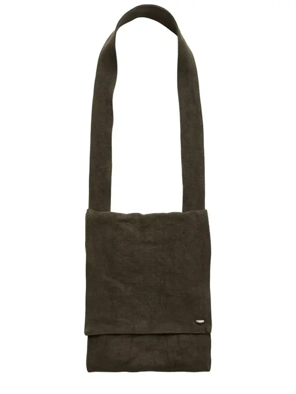 Our Legacy Linen Crossbody Messenger Bag - Green