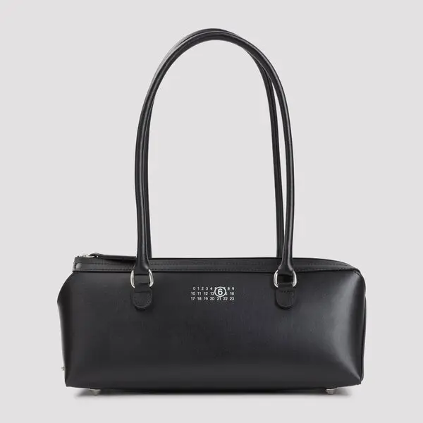 MAISON MARGIELA Mini New Bauletto J Medium Calf Leather Shoulder Bag - Black