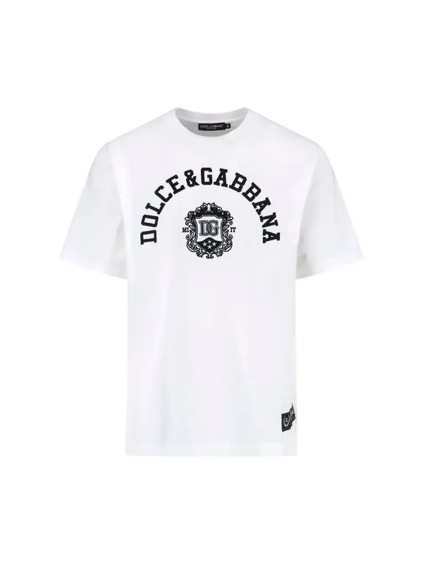 Dolce & Gabbana Graphic Logo Cotton T-shirt - White