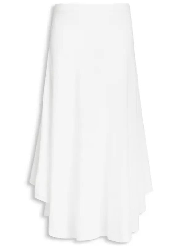 Alaïa Asymmetrical Layered Midi Skirt - Ivory