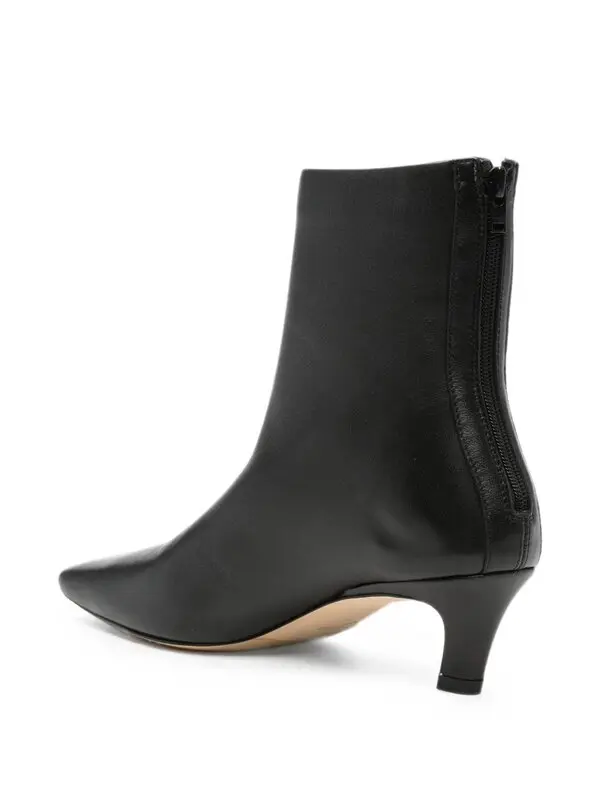TOTEME Leather Heel Ankle Boots