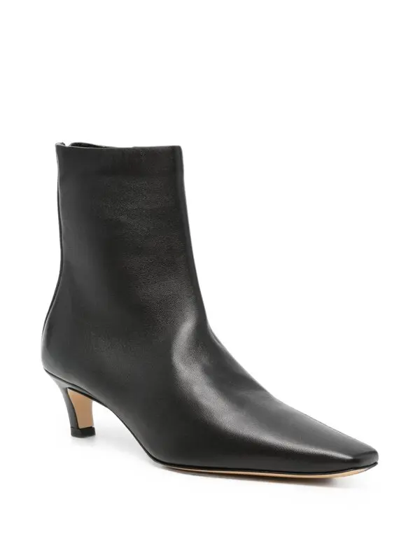TOTEME Leather Heel Ankle Boots