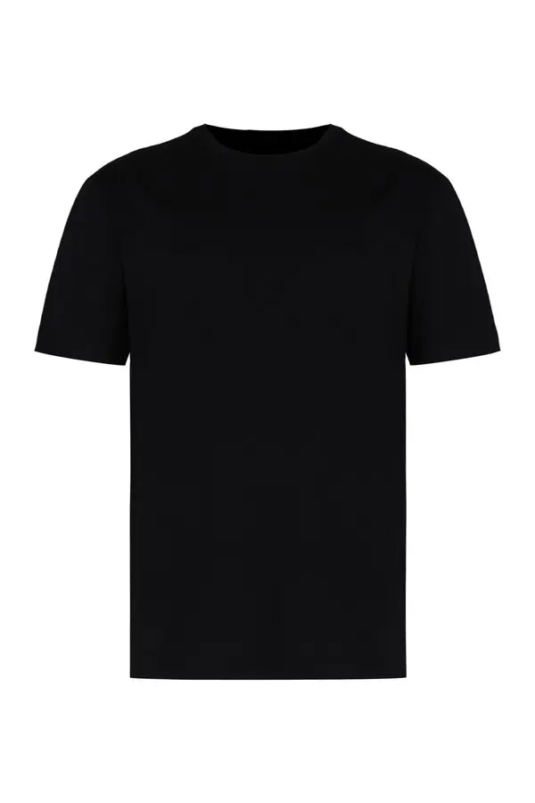 Zegna Crew Neck Cotton T-shirt - Black