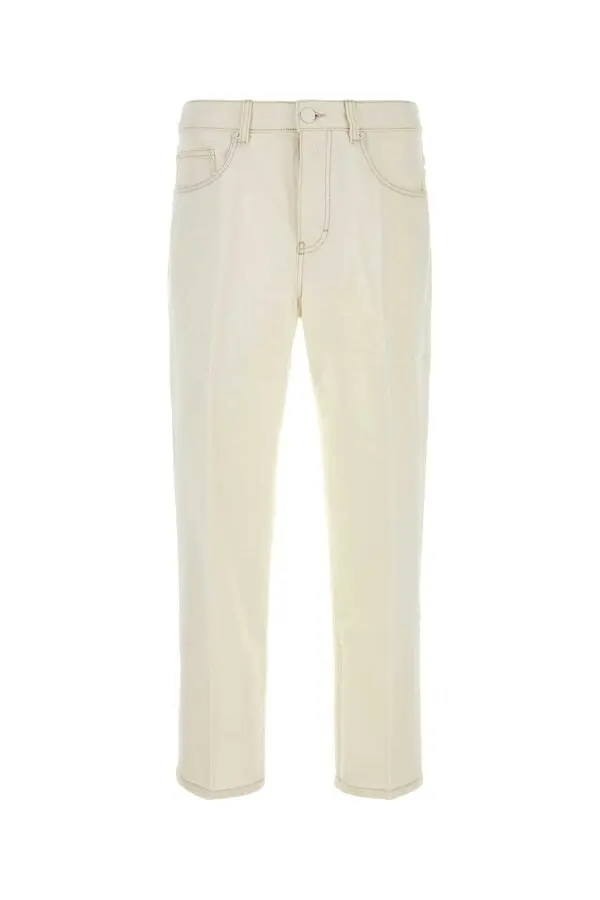 AMI Paris Cotton Denim Jeans - White