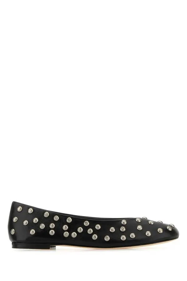 Gimaguas Studded Leather Ballerinas - Black
