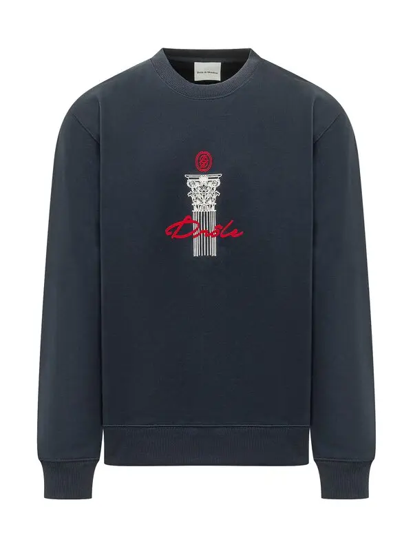 Drole De Monsieur Printed Sweatshirt - Navy
