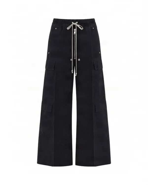 Rick Owens 100% Cotton Trousers - Black