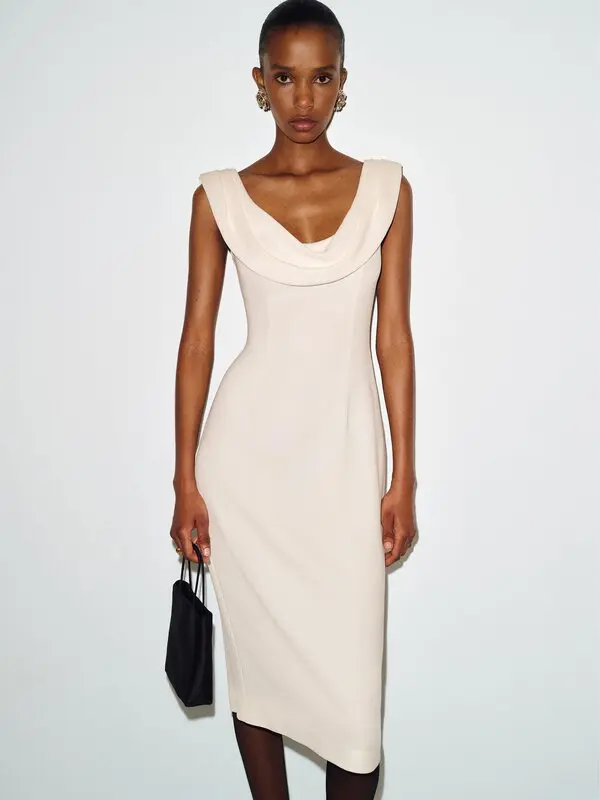 REFORMATION Elliana Midi Dress - Ivory