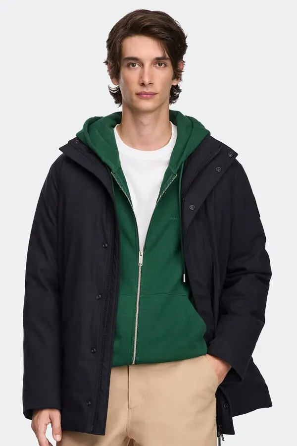 Canada Goose Riverside Wool Blend Coat - Nocturne