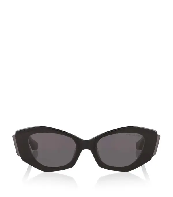 Dita Aloure Angular Cat Eye Sunglasses - Black