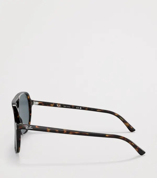 Ray-ban Tortoiseshell Bill Square Aviator Sunglasses
