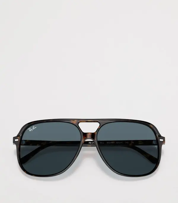 Ray-ban Tortoiseshell Bill Square Aviator Sunglasses