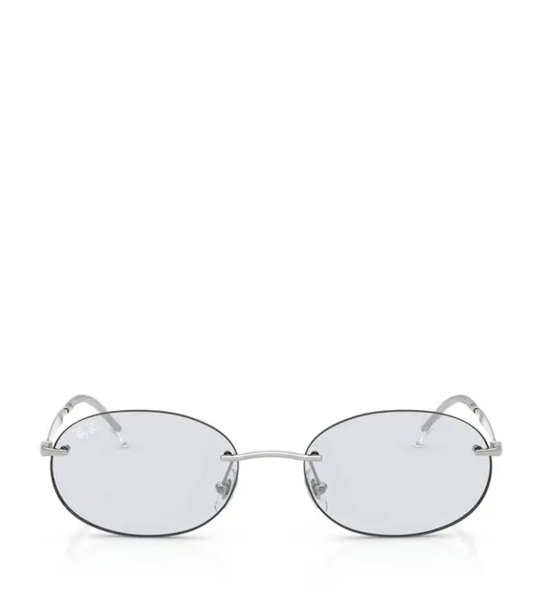Ray-ban Rb3767 Metal Oval Sunglasses - Silver