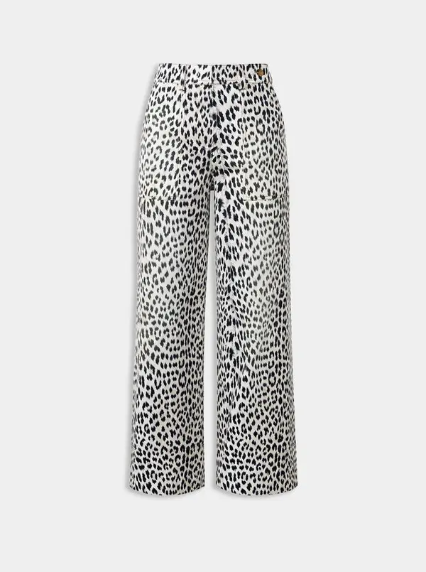 CALLAS MILANO Lori Wide Leg Pant Cheetah - Chettah Print