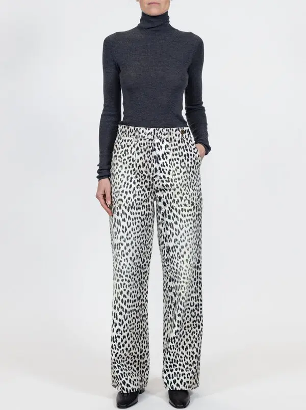 CALLAS MILANO Lori Wide Leg Pant Cheetah