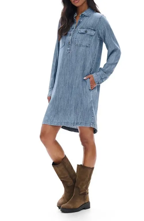 HATLEY Acid-washed Popover Dress