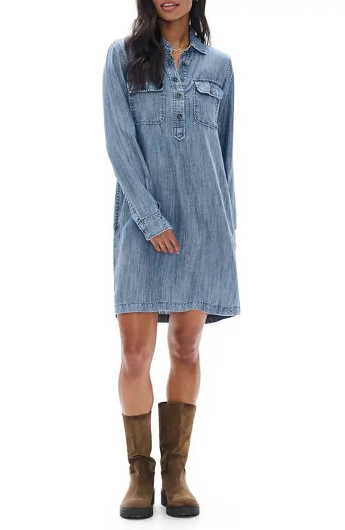 HATLEY Acid-washed Popover Dress