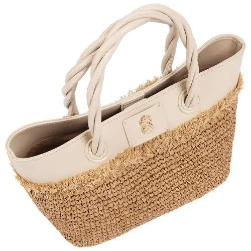 Tommy Bahama Charlotte Medium Fringe Raffia Tote
