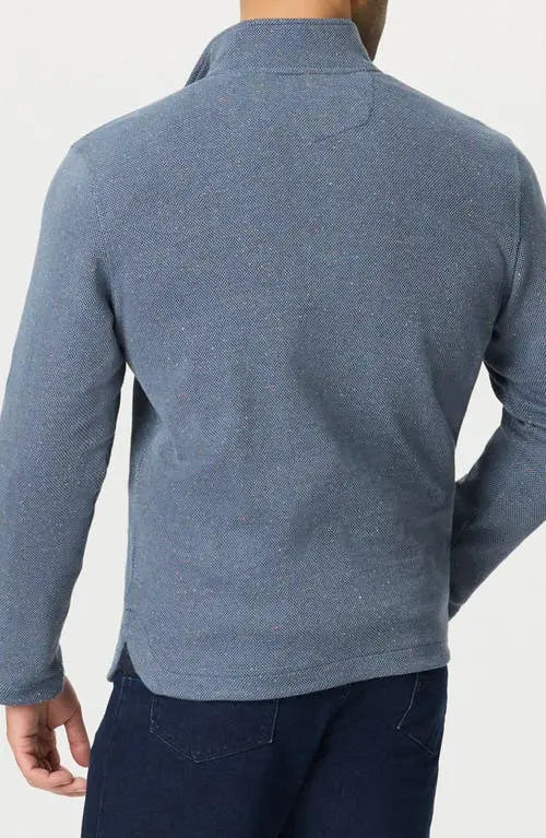 Robert Graham Draycott Quarter Zip Cotton Sweater - Navy