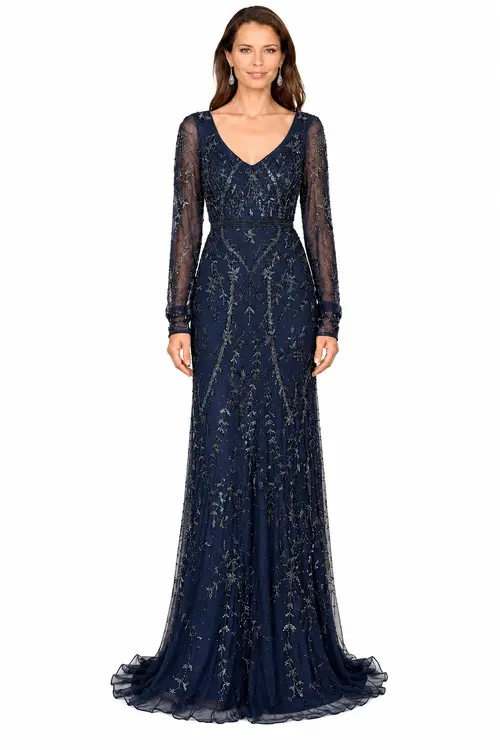 LARA NEW YORK Beaded Gown
