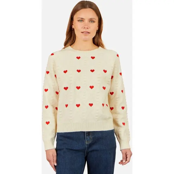 YUMI Embroidered Heart Jumper