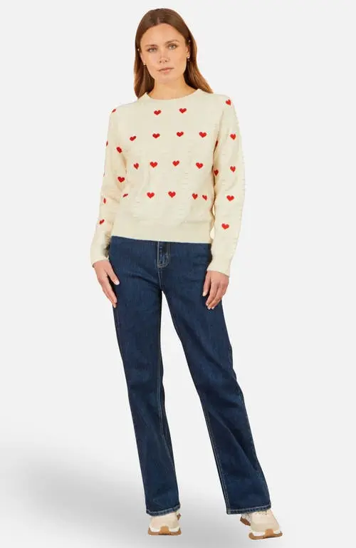 YUMI Embroidered Heart Jumper