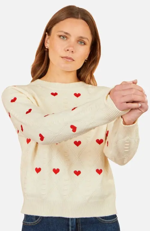 YUMI Embroidered Heart Jumper