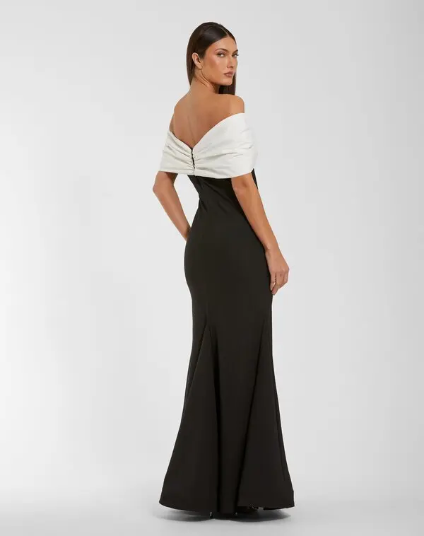 Mac Duggal Black Off-the-shoulder Gown