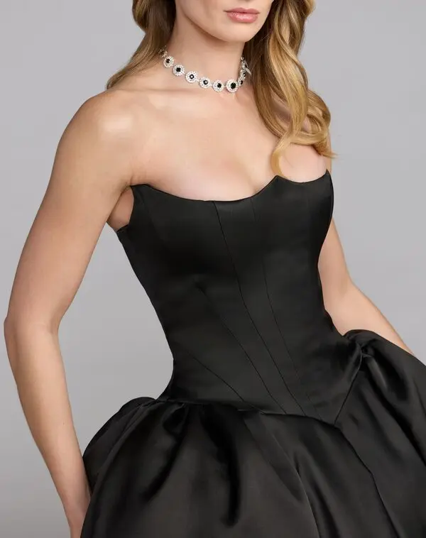 MAC DUGGAL COLLECTION Strapless Satin Corset Ball Gown
