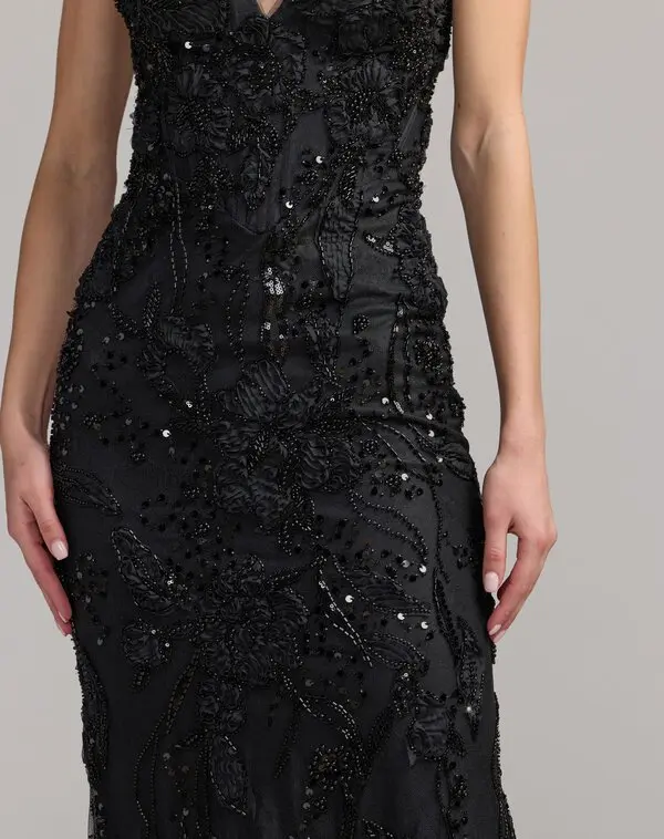 Mac Duggal Embellished Lace Strapless Sweetheart Gown