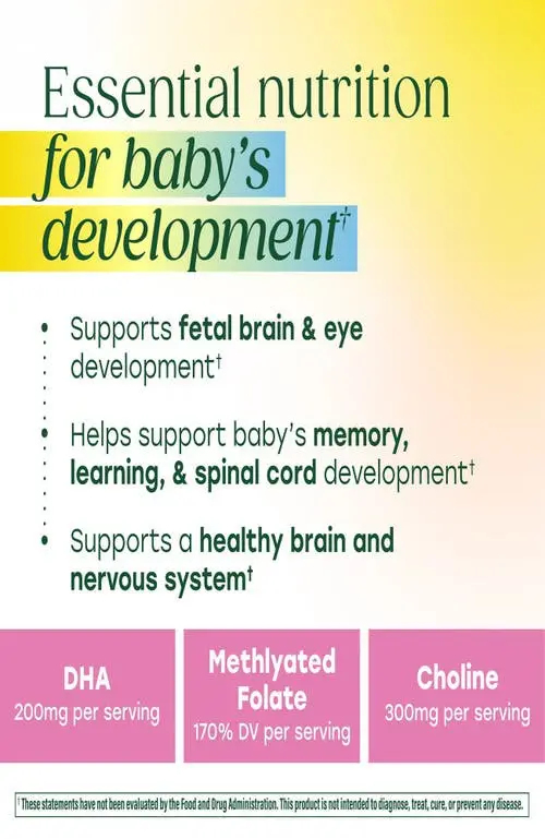 MEGAFOOD Baby And Me 2 Prenatal Multivitamin With Dha Choline And Methylfolate 90 Capsules
