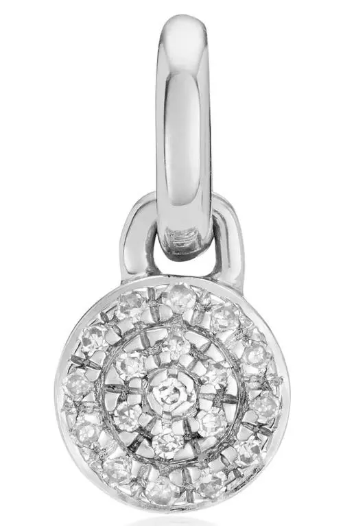 Monica Vinader Fiji Mini Diamond Button Pendant Charm
