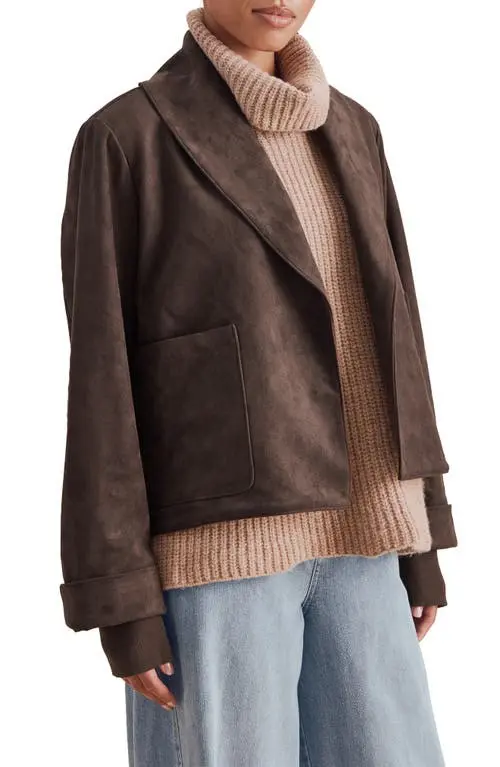 Splendid X @cellajaneblog Faux Suede Jacket