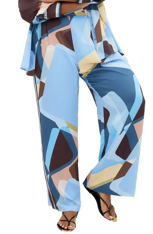 City Chic Amaya Print Wide Leg Pants