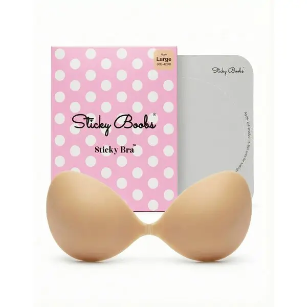 STICKY BOOBS Strapless Backless Adhesive Push-up Bra - Nude