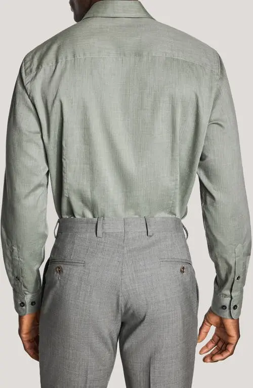 JACK VICTOR Flannelite Cotton Long Sleeve Sport Shirt