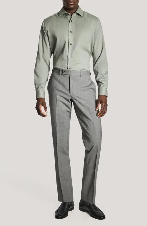 JACK VICTOR Flannelite Cotton Long Sleeve Sport Shirt