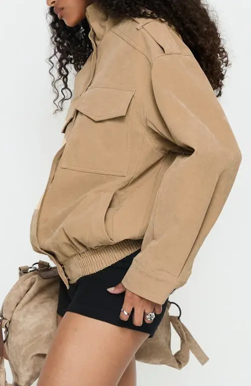 Princess Polly Double Life Funnel Neck Cargo Jacket
